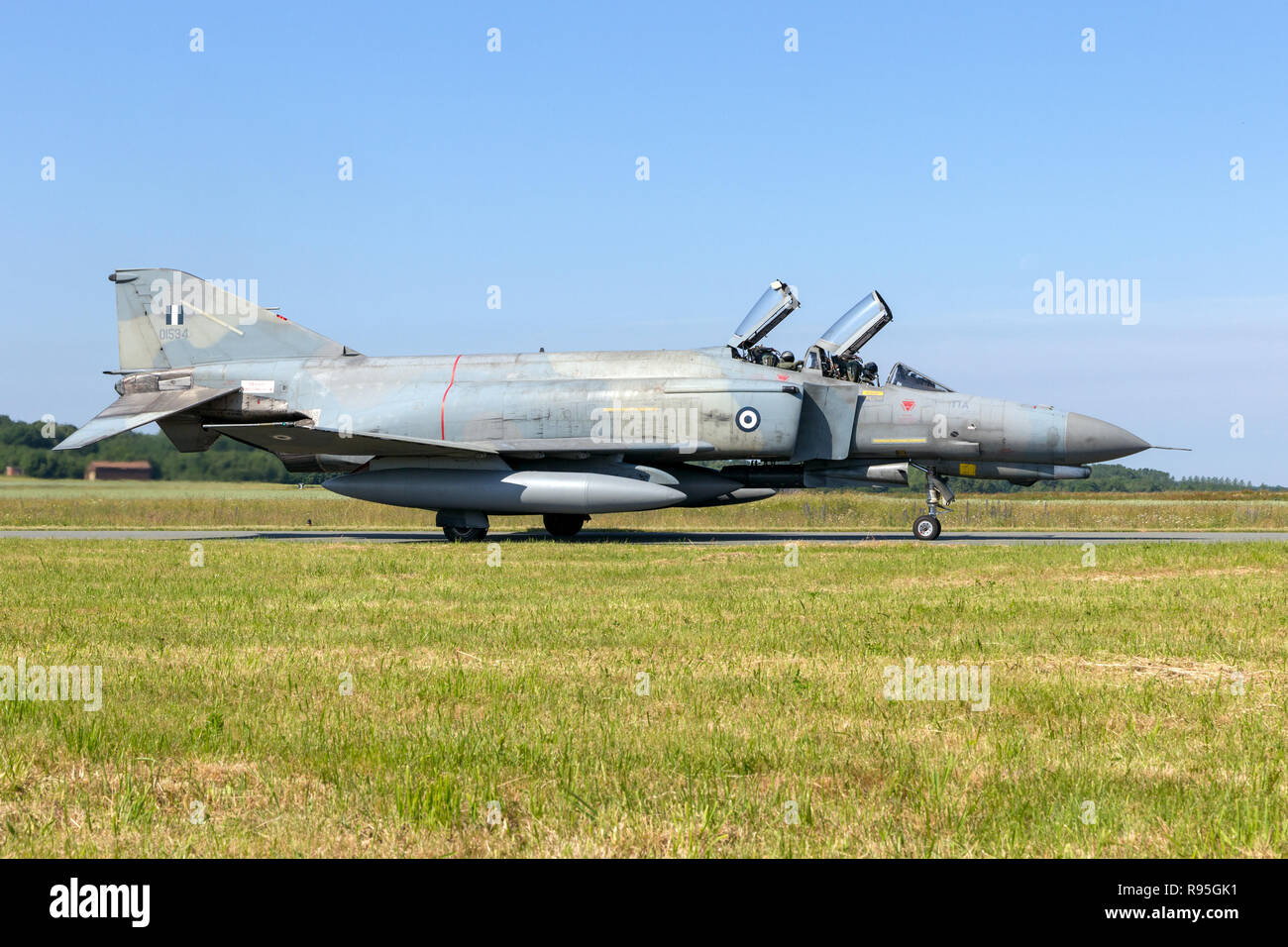 FLORENNES, BELGIUM - JUN 15, 2017: Greek Air Force F-4 Phantom fighter ...