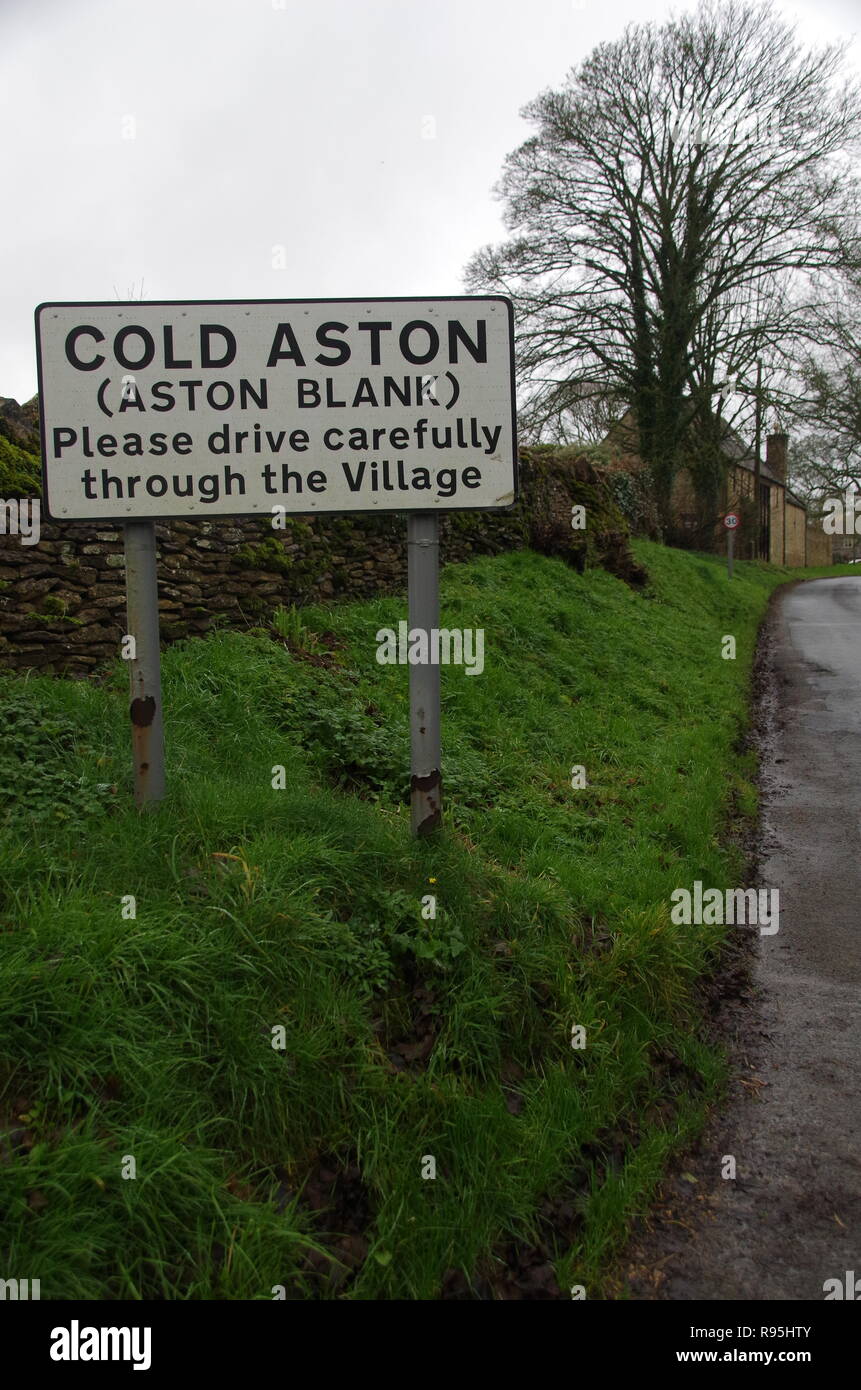Cold Aston. The Macmillan Way. Long-distance trail. Gloucestershire ...