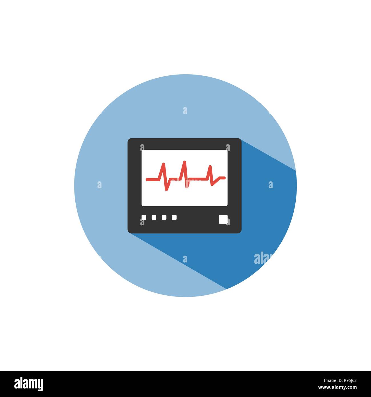 Screen of electrocardiogram monitor Cut Out Stock Images & Pictures - Alamy