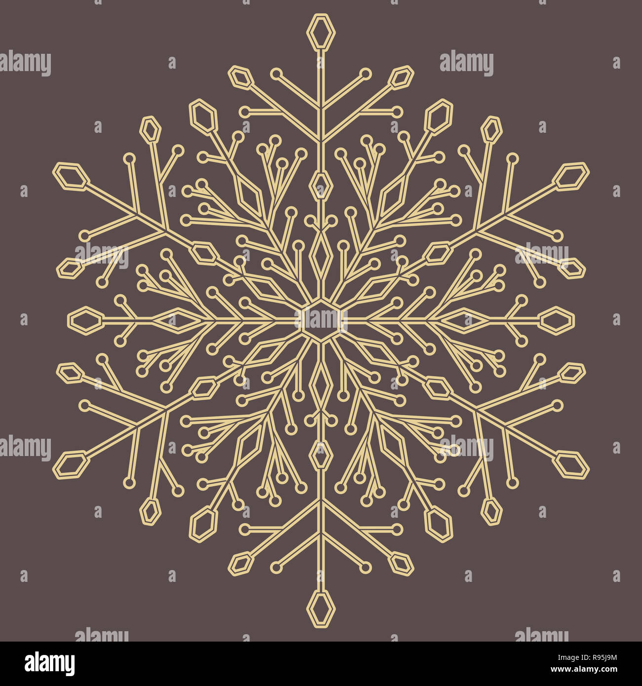 Pretty round snowflake hi-res stock photography and images - Alamy