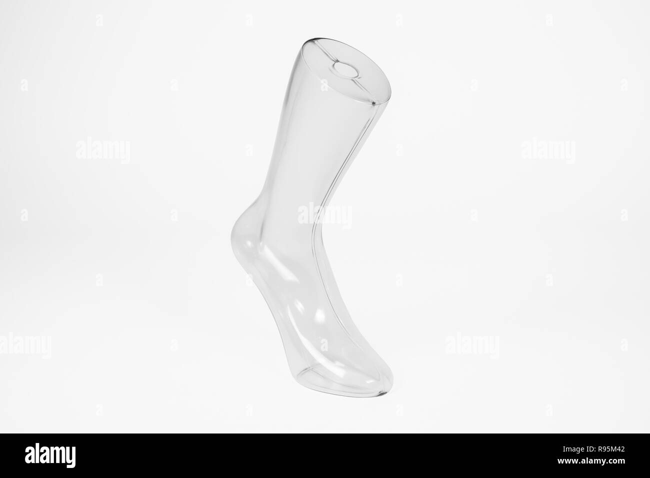Transparent mannequin for product advertising. White background Stock ...