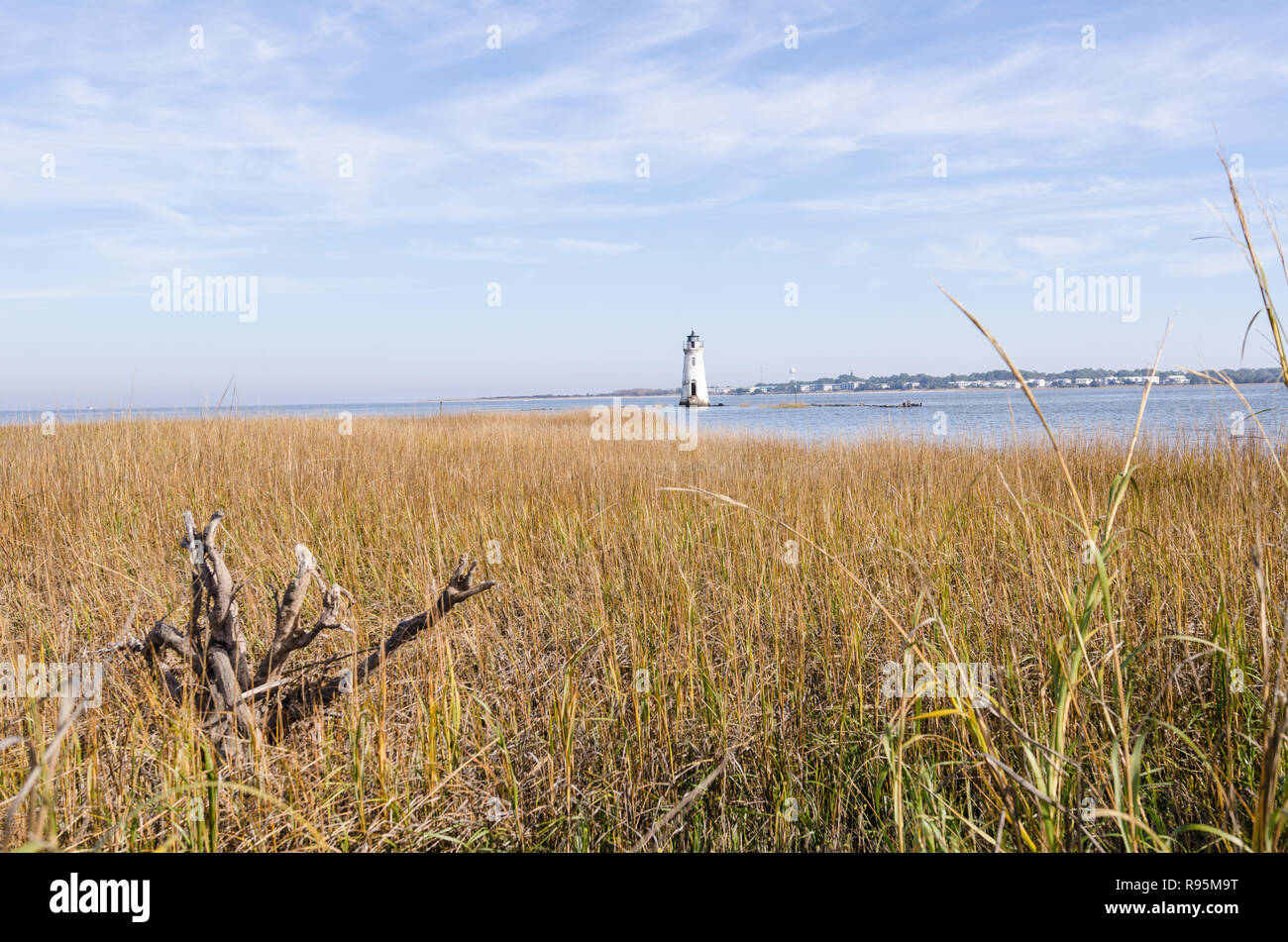 Cockspur Island Lighthouse in Coastal Georgia USA Stock Photo - Alamy