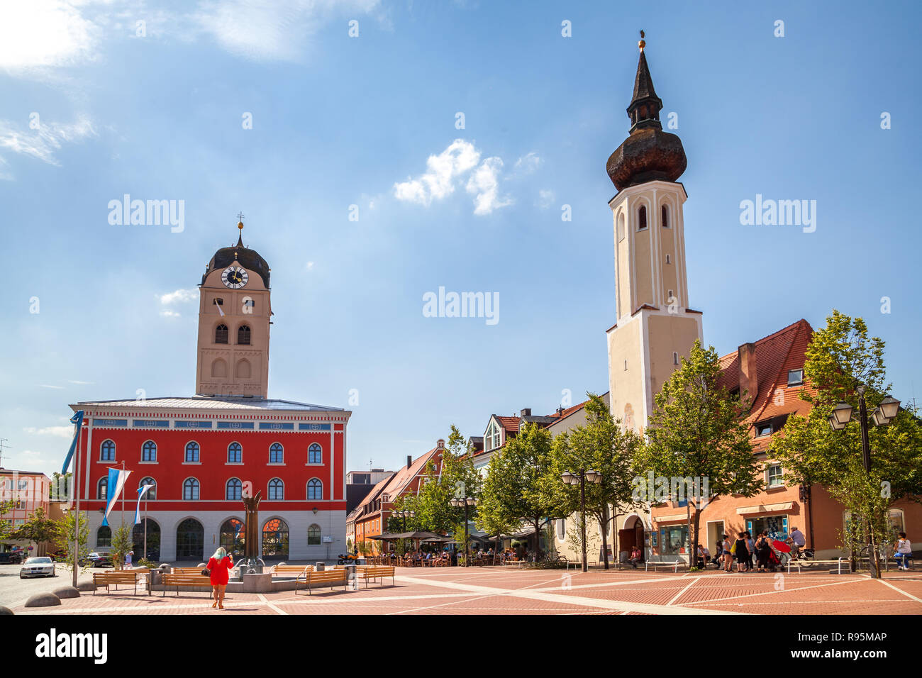 Historical City of Erding, Bavaria, Germany Stock Photo - Alamy