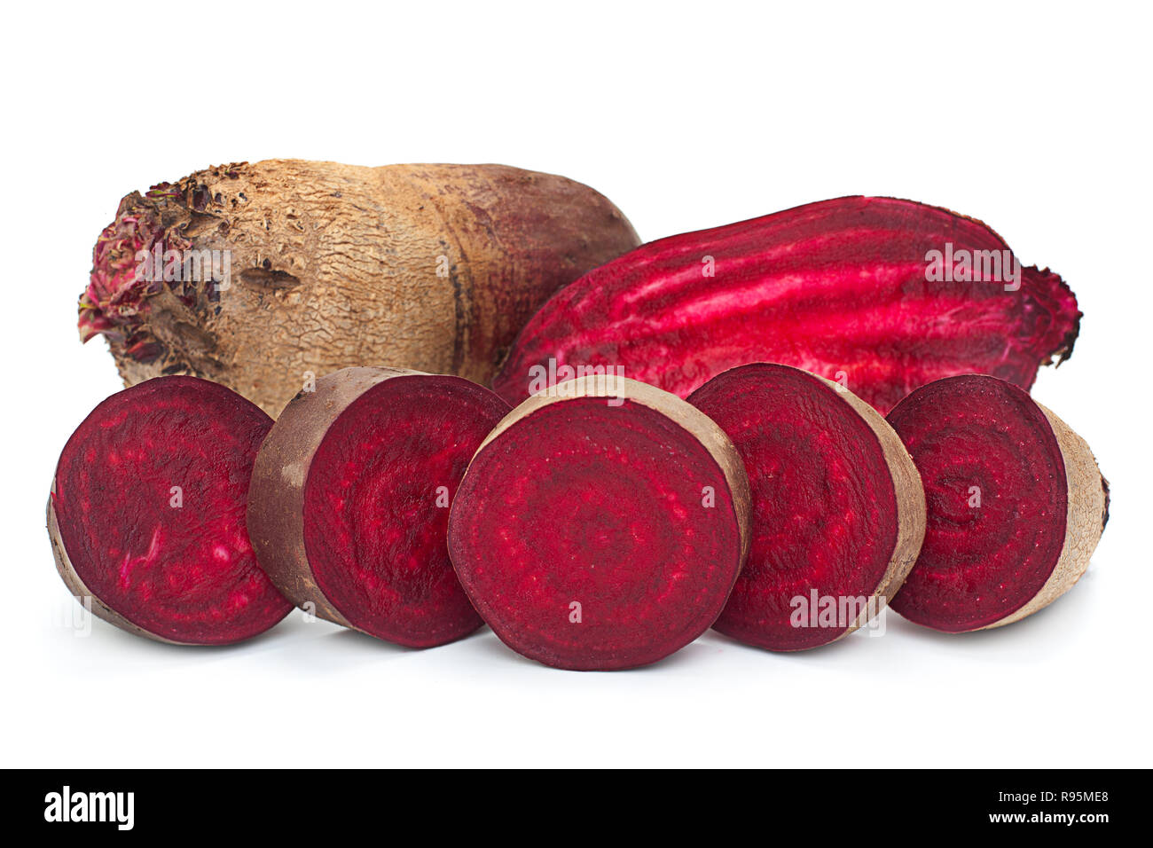 Long beet root closeup isolated on white background Stock Photo - Alamy