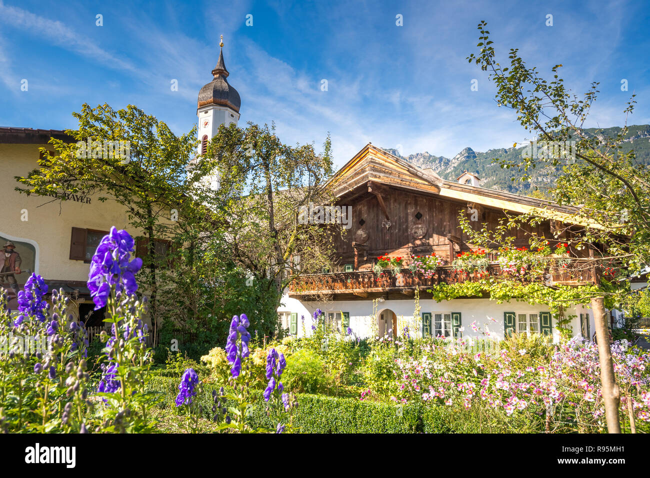 Historical city of Garmisch, Garmisch-Partenkirchen, Germany Stock ...