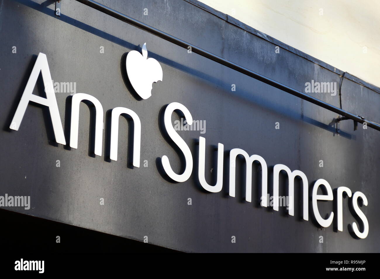 Ann Summers logo above shop entrance, Reading, UK Stock Photo - Alamy