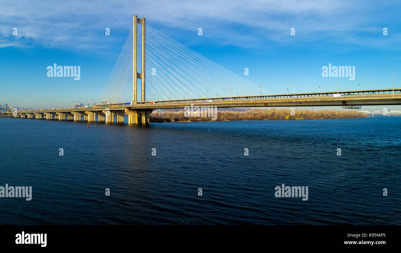 Aerial view of the South Bridge. Aerial view of South subway cable ...