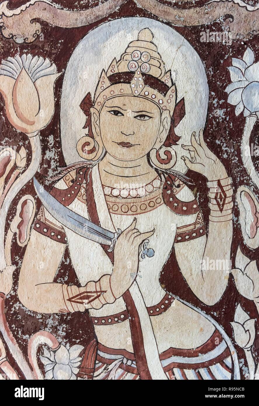 Mural paintings, Bagan, Myanmar, Burma Stock Photo - Alamy