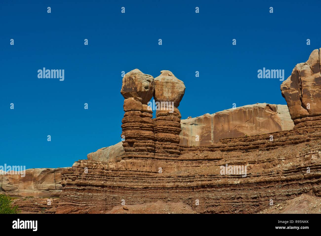 Utah, Bluff, Twin Rocks Stock Photo - Alamy