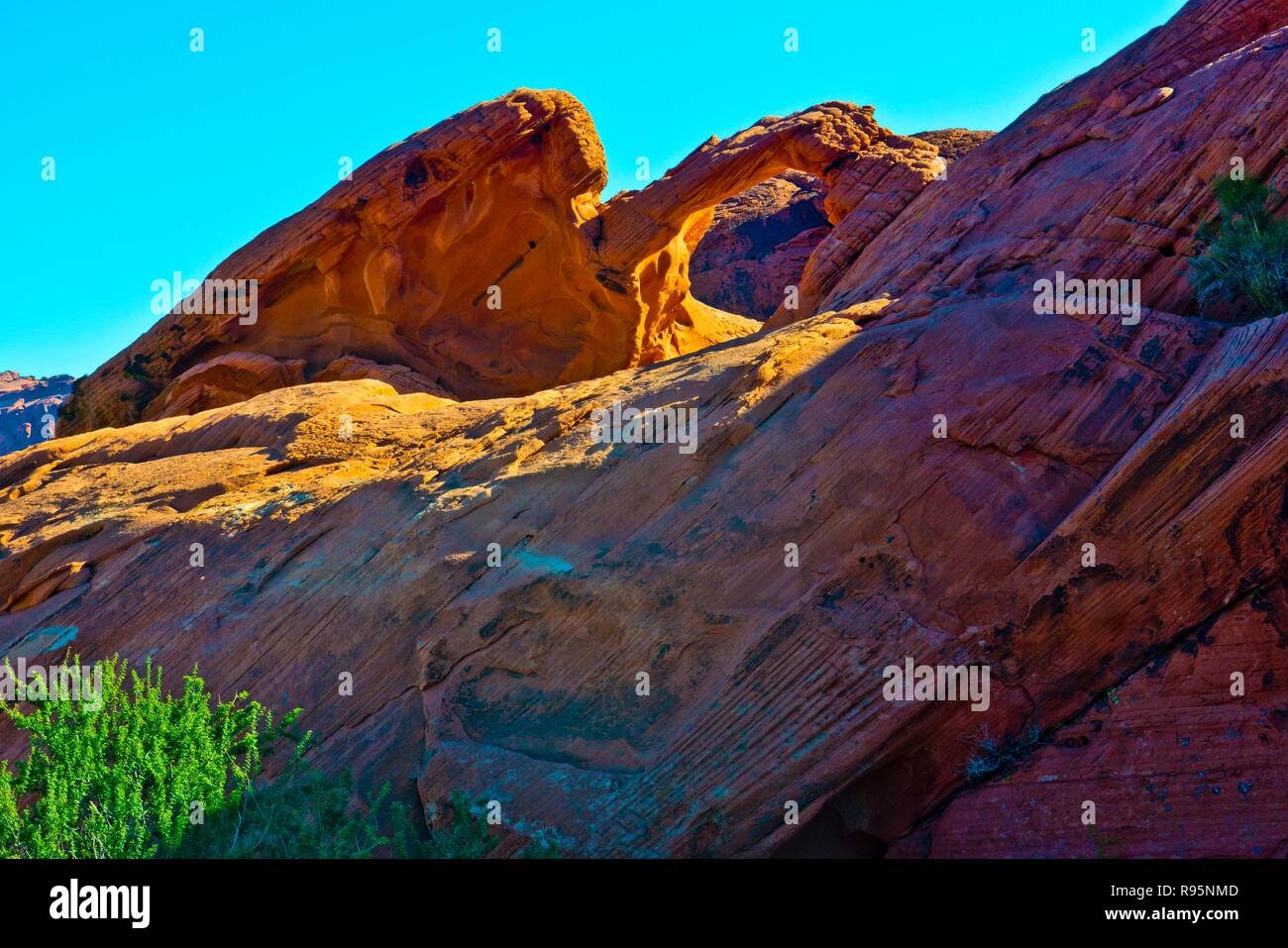 Nevada, Valley of Fire State Park Arch Rock Stock Photo - Alamy