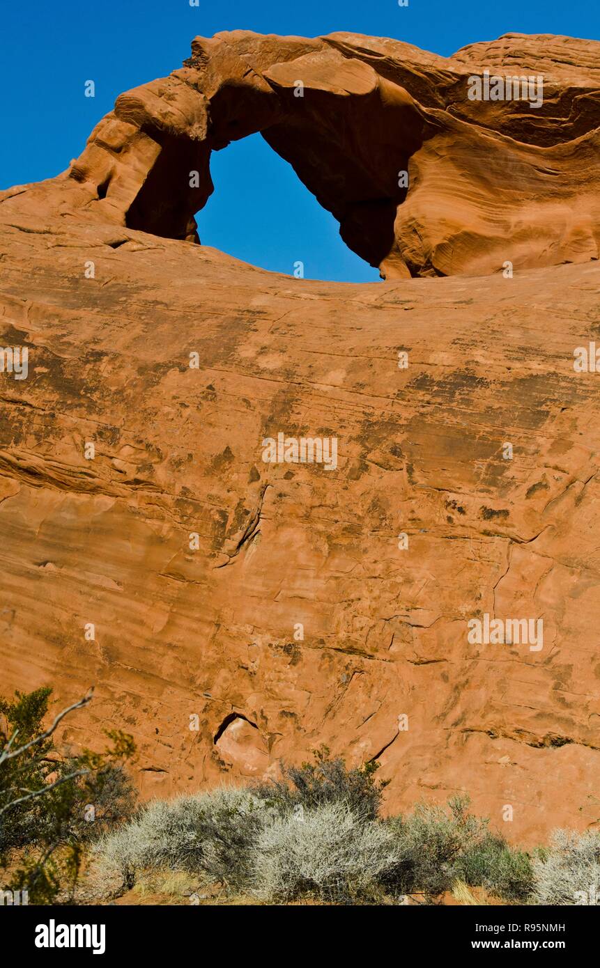 Nevada, Valley of Fire State Park Arch Rock Stock Photo - Alamy