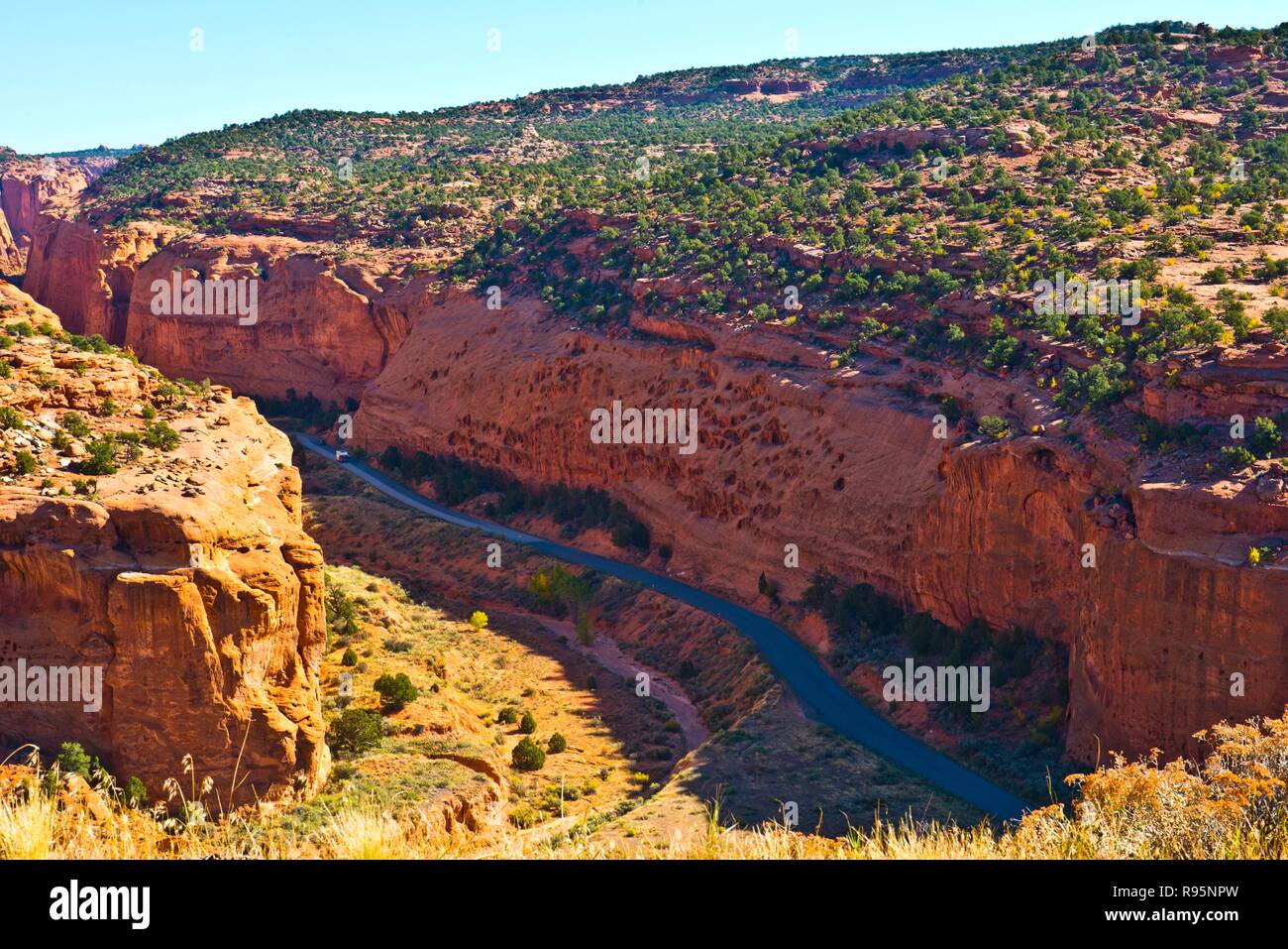 Utah, Boulder, Burr Trail Road views in Long Canyon Stock Photo - Alamy