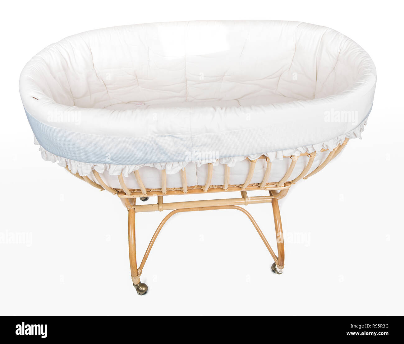 Baby cradle isolated on white Stock Photo - Alamy