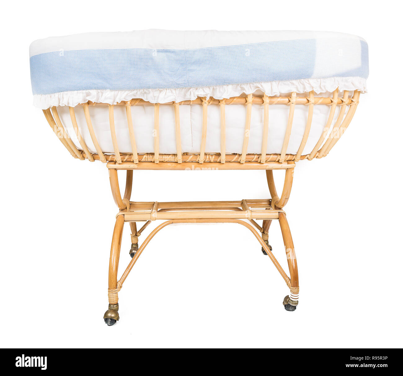 Baby cradle isolated on white Stock Photo - Alamy