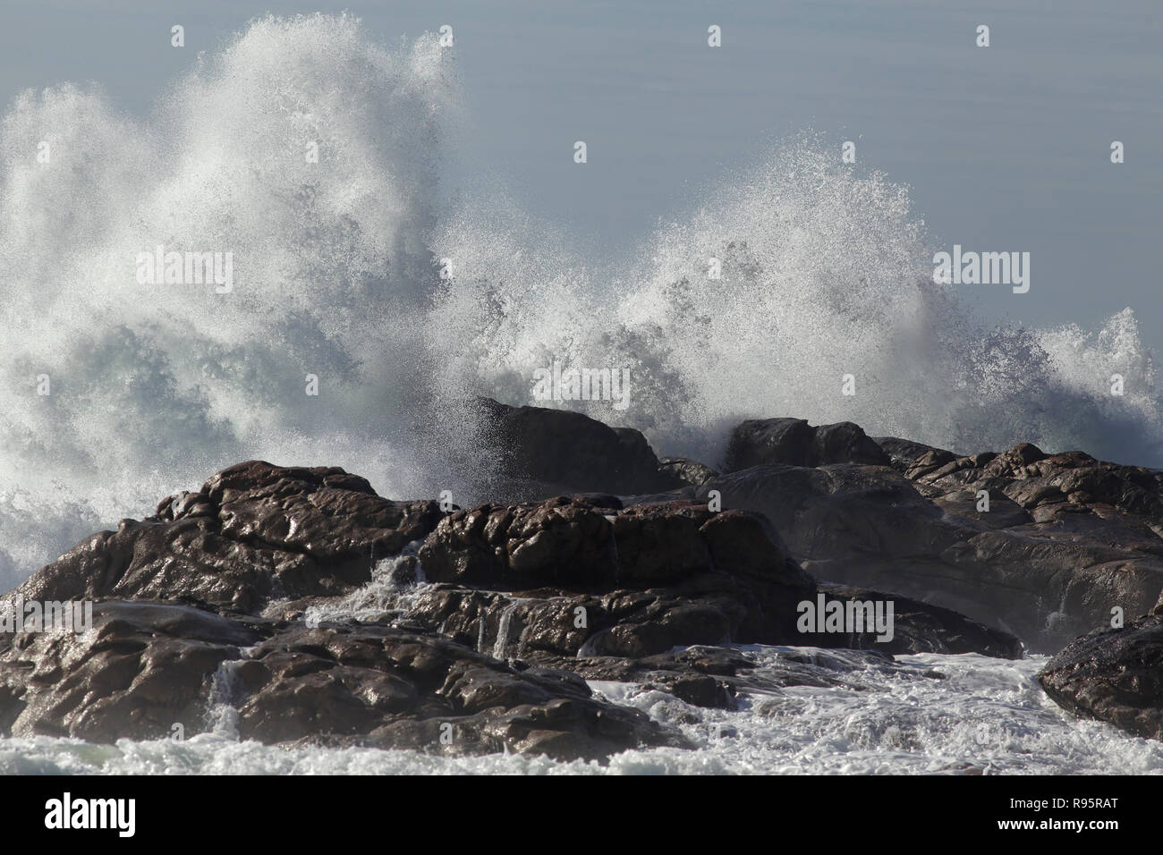 Big wave splash. Cliffs from northern portuguese rocky coast Stock ...