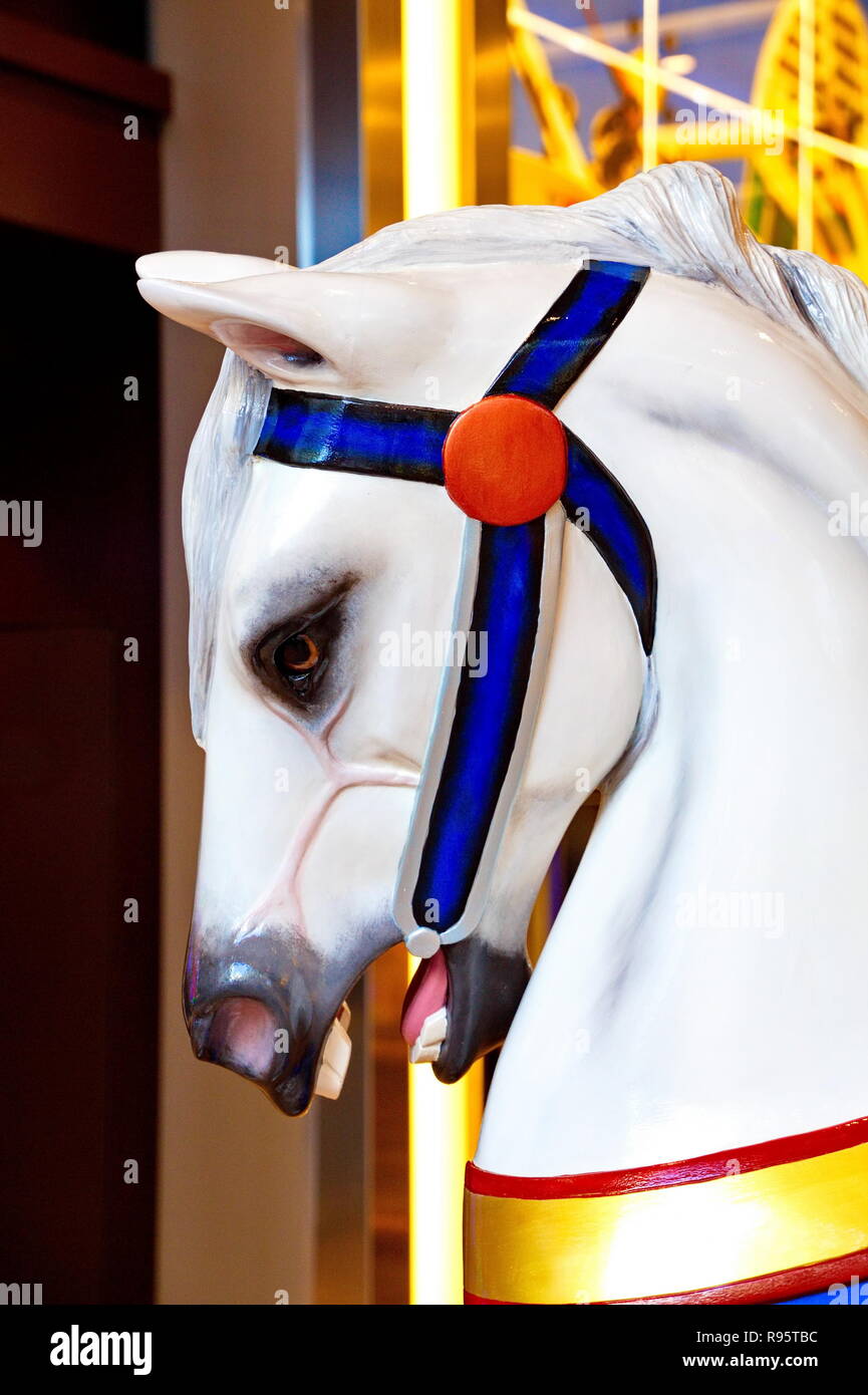 Colorful Carousel Horse Stock Photo - Alamy