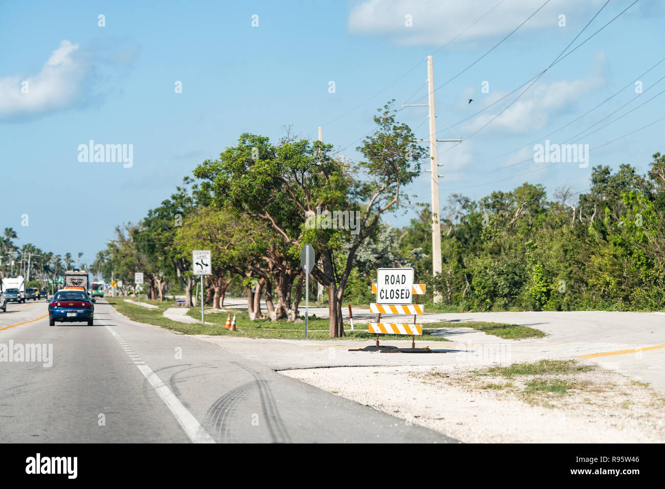 Islamorada, USA - May 1, 2018: Overseas highway, freeway, street in ...