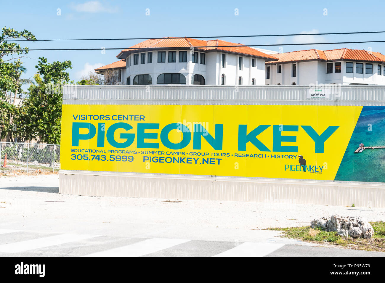 Marathon, USA - May 1, 2018: Pigeon key visitors, visitor center ...