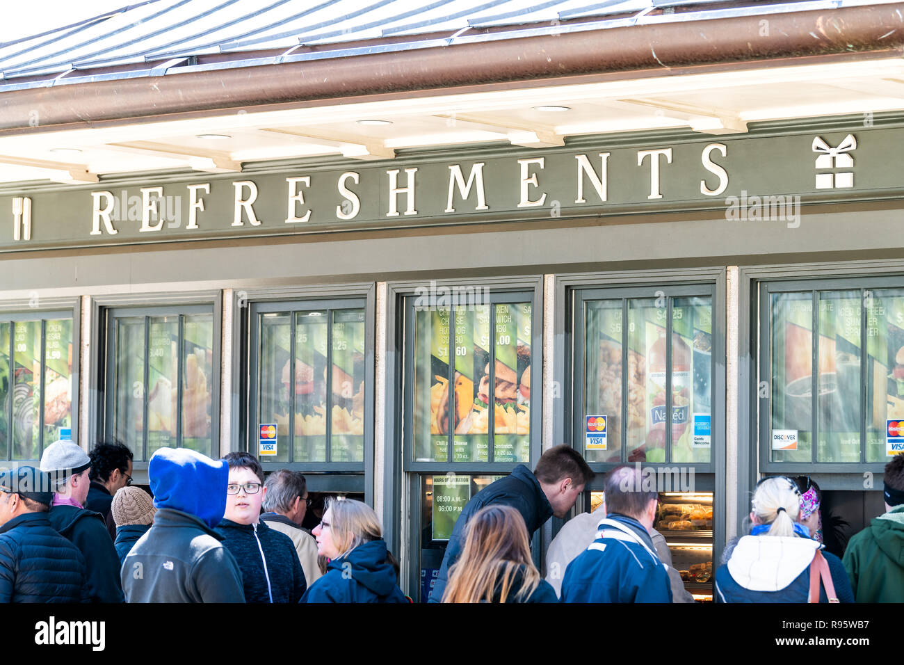 Line for refreshments hi-res stock photography and images - Alamy