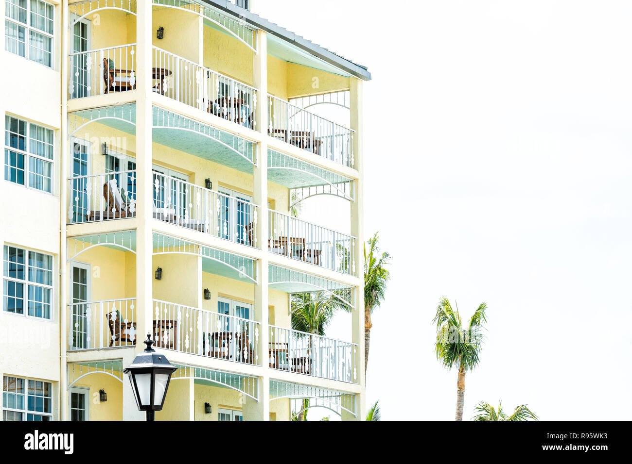 Pastel yellow orange green blue painted colorful architecture exterior ...