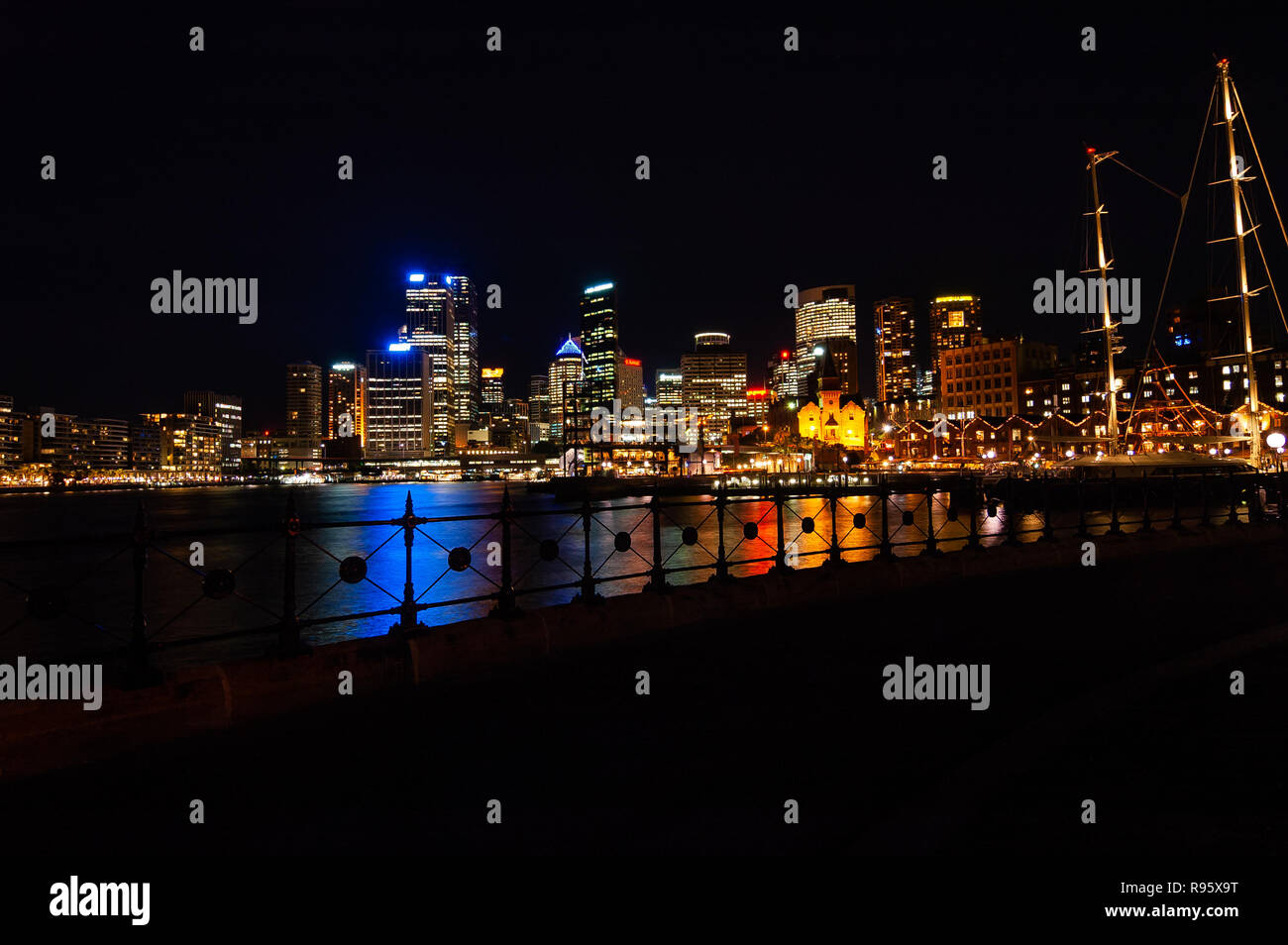 Circular Quay at night in Sydney, Australia Stock Photo - Alamy