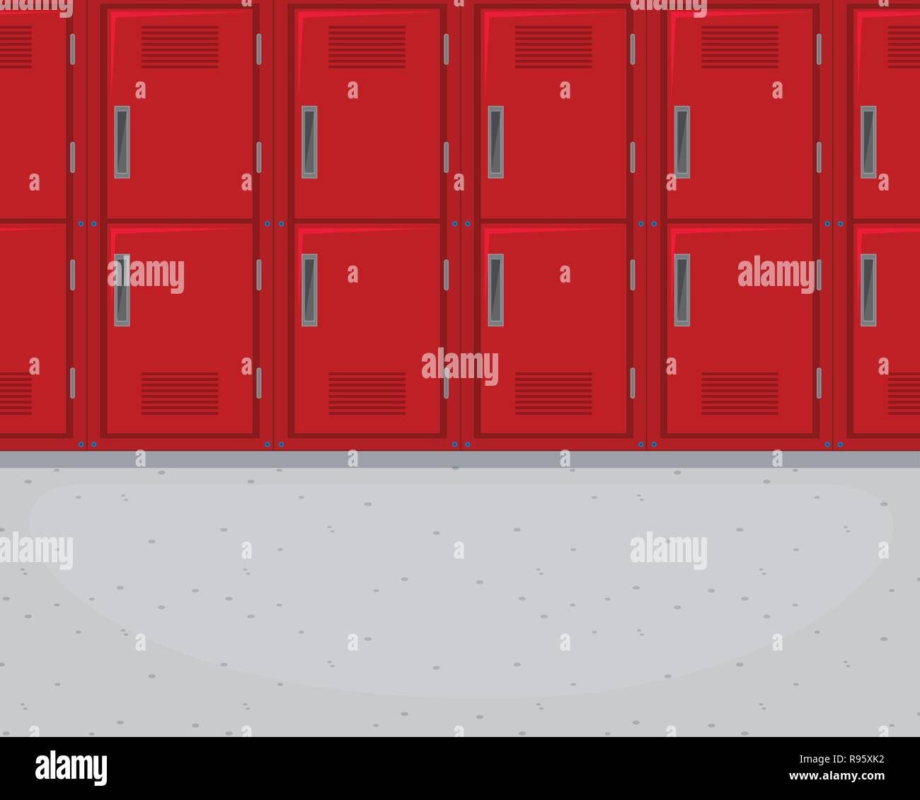 Locker in the hallway illustration Stock Vector Image & Art - Alamy