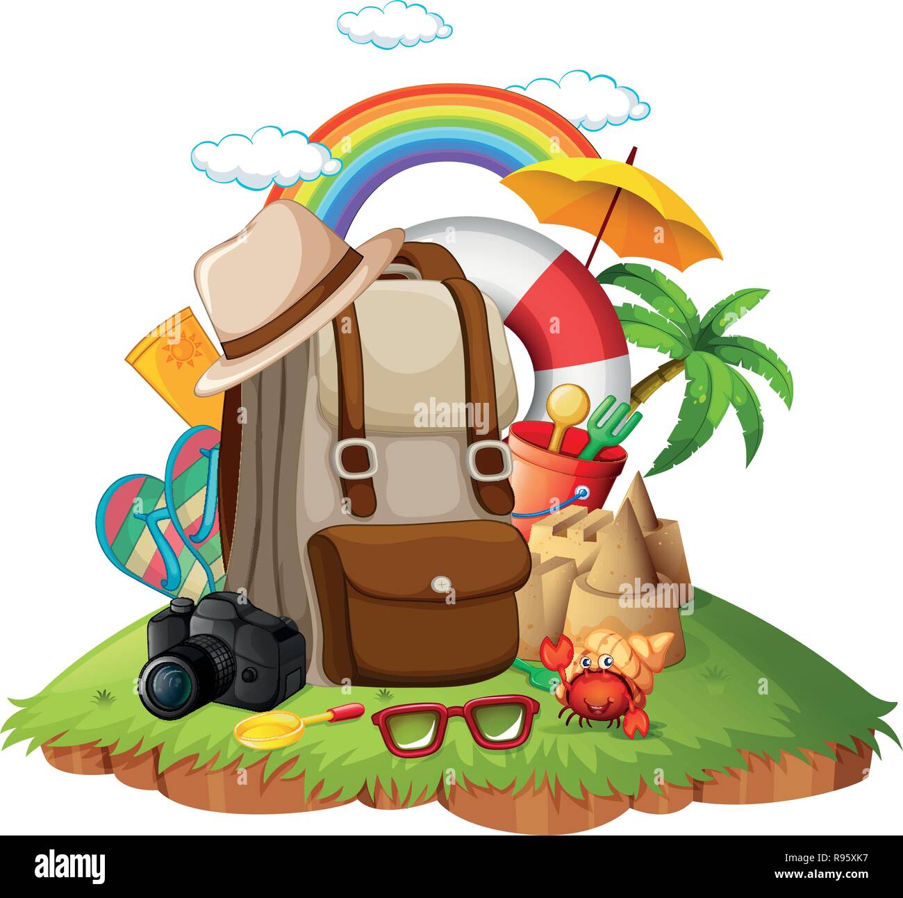 Set of travel element illustration Stock Vector Image & Art - Alamy