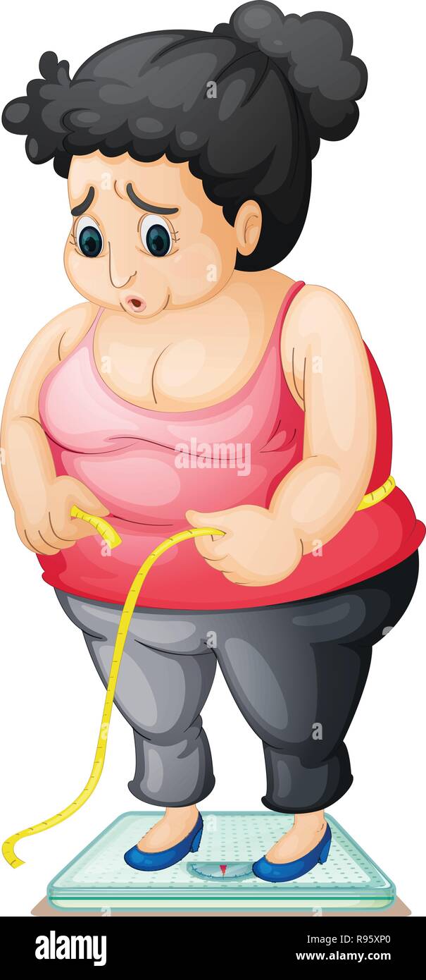 Fat lady and illustration Stock Vector Images - Alamy