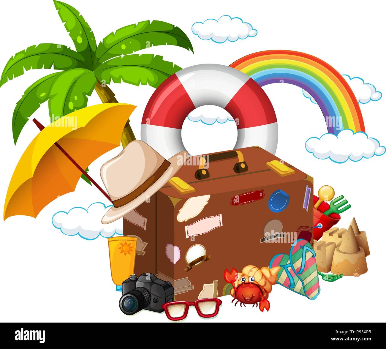 Set of travel element illustration Stock Vector Image & Art - Alamy