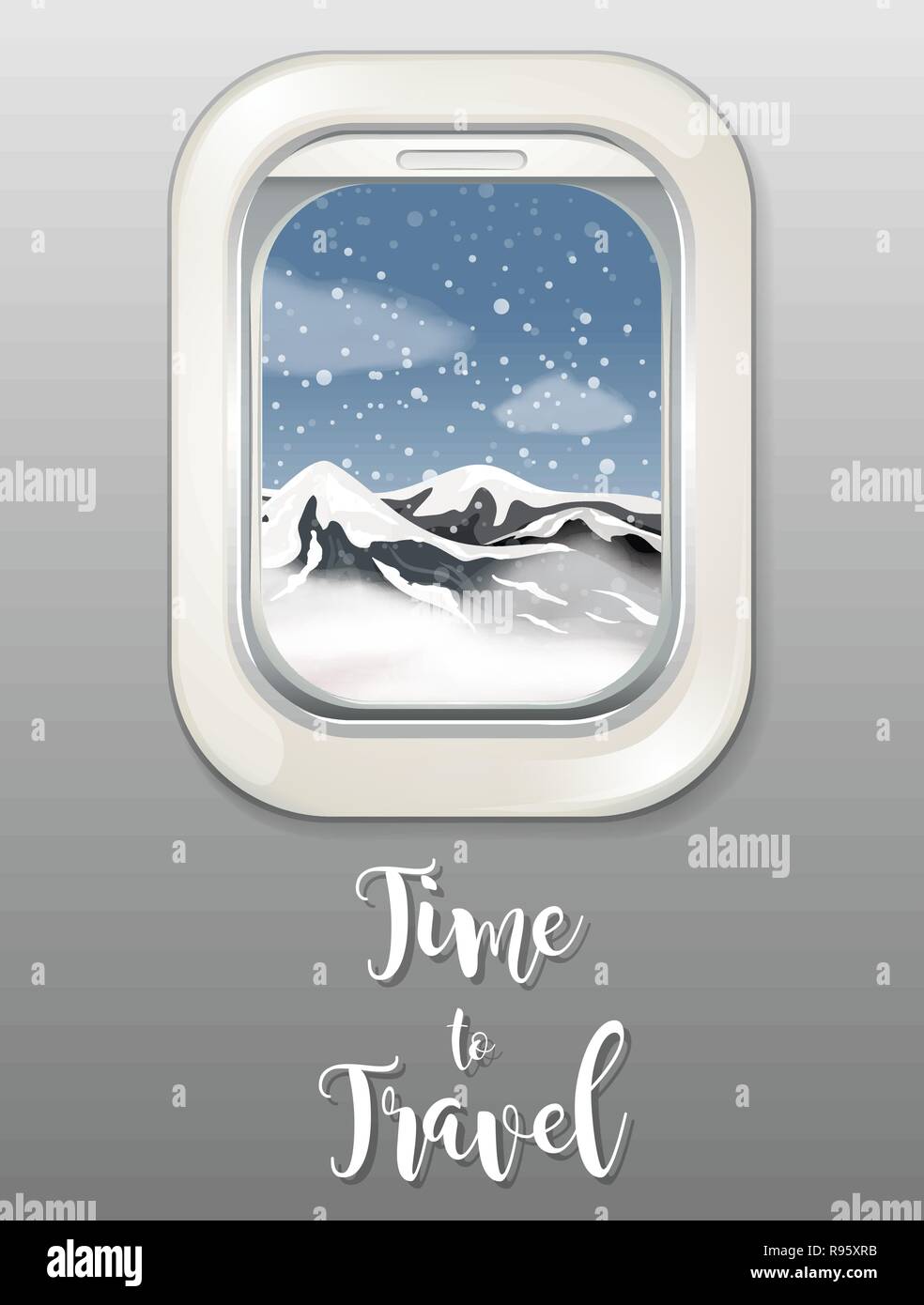 View from airplane window sky Stock Vector Images - Alamy