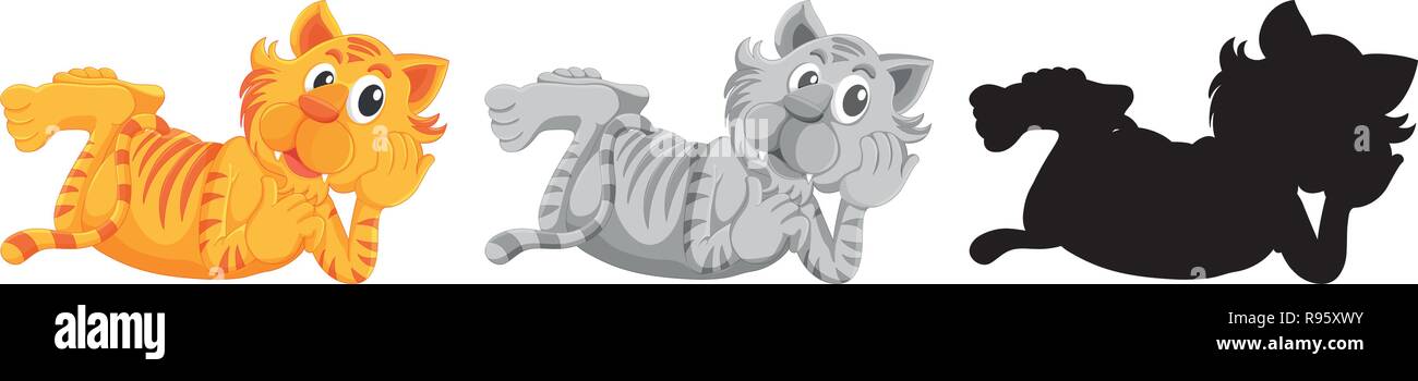 Set of tiger character illustration Stock Vector Image & Art - Alamy