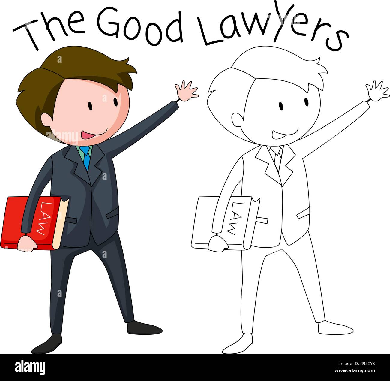 A doodle lawyer character illustration Stock Vector Image & Art - Alamy