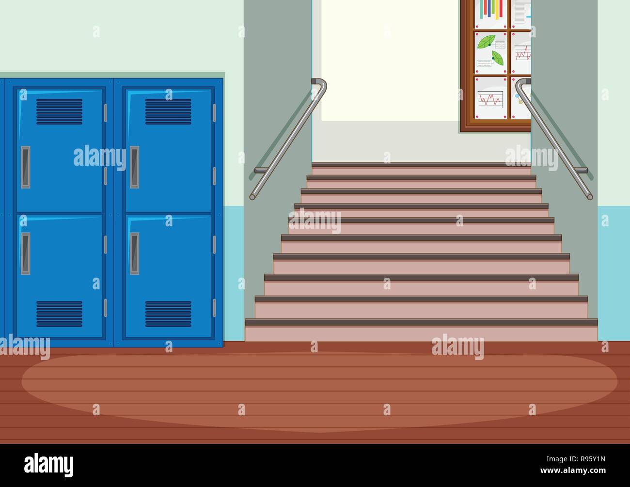 Interior indoor of school illustration Stock Vector Image & Art - Alamy