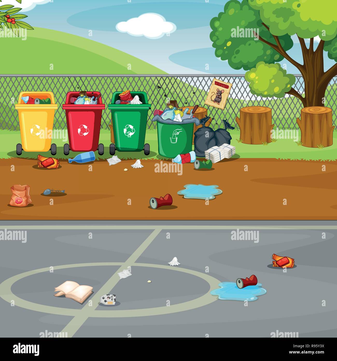 Dirty Surroundings Clipart Sun