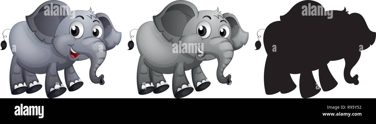 Set of elephant character illustration Stock Vector Image & Art - Alamy