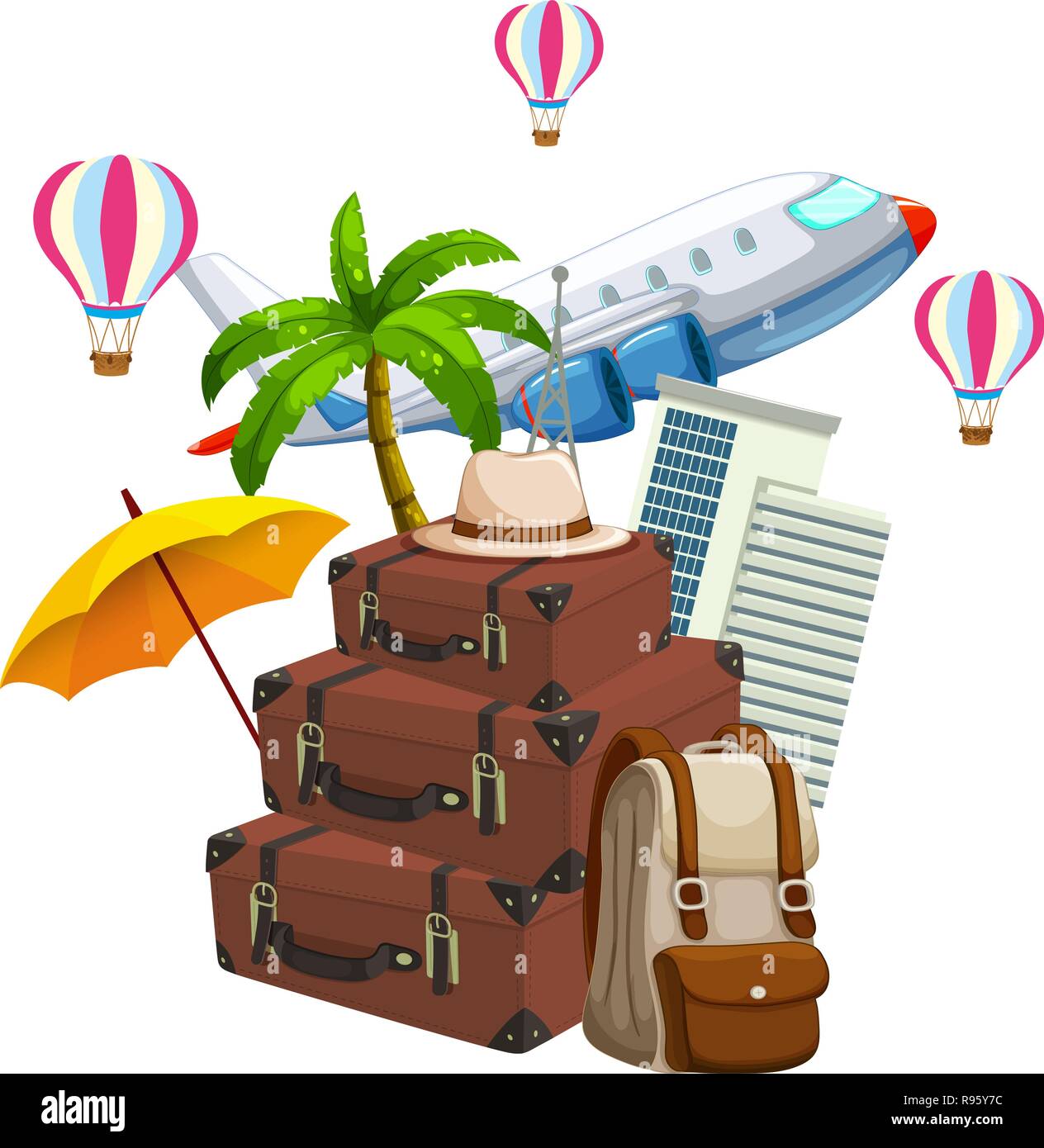 Set of travel element illustration Stock Vector Image & Art - Alamy