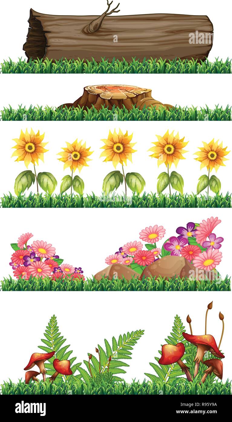 Set of nature decoration illustration Stock Vector Image & Art - Alamy