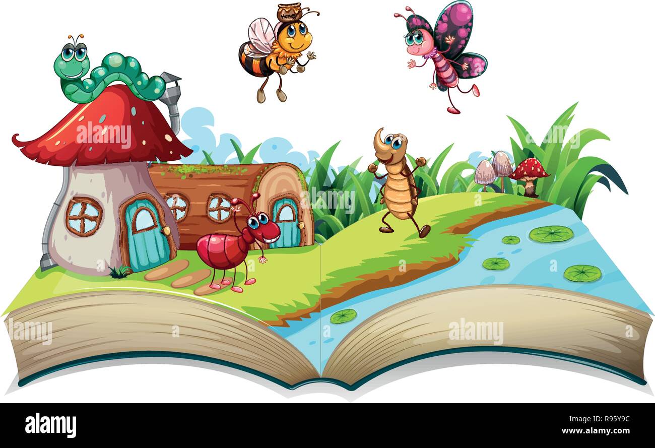 Beetle on mushroom Stock Vector Images - Alamy