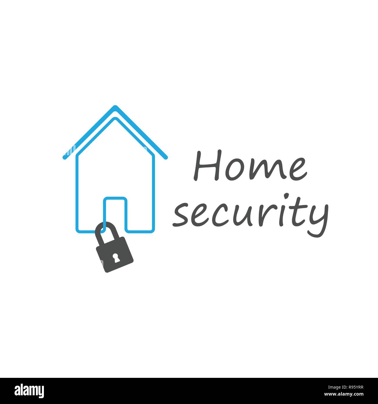 Security system icon line Stock Vector Images - Alamy