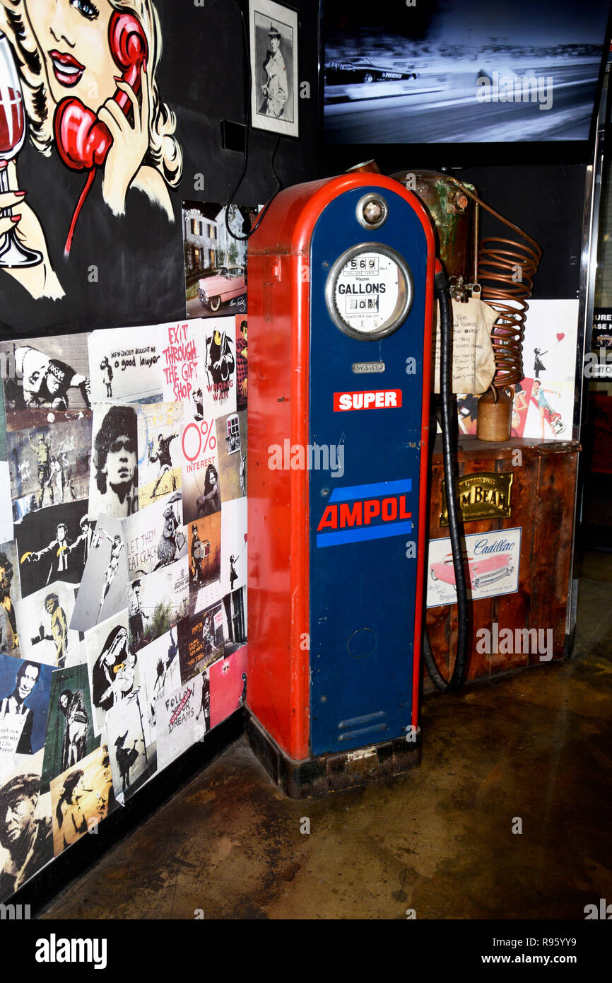 Vintage ampol fuel pump hi-res stock photography and images - Alamy