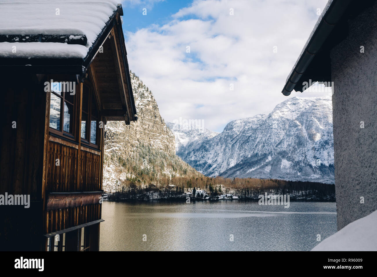 Winter Snow in Hallstatt, Austria Stock Photo - Alamy