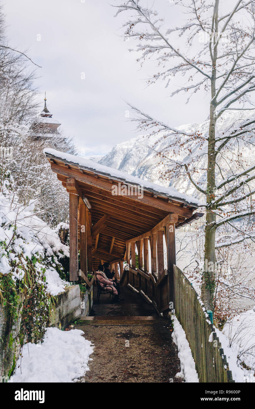 Winter Snow in Hallstatt, Austria Stock Photo - Alamy