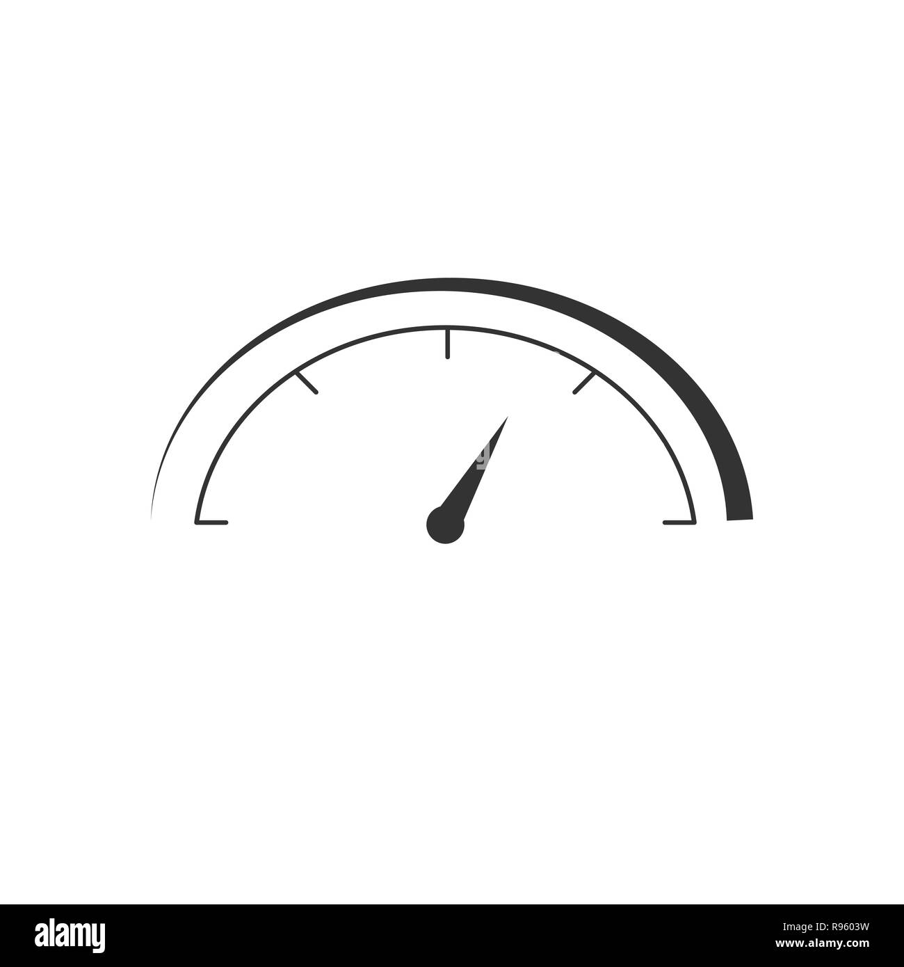 Power speed meter dashboard gauge Black and White Stock Photos & Images ...