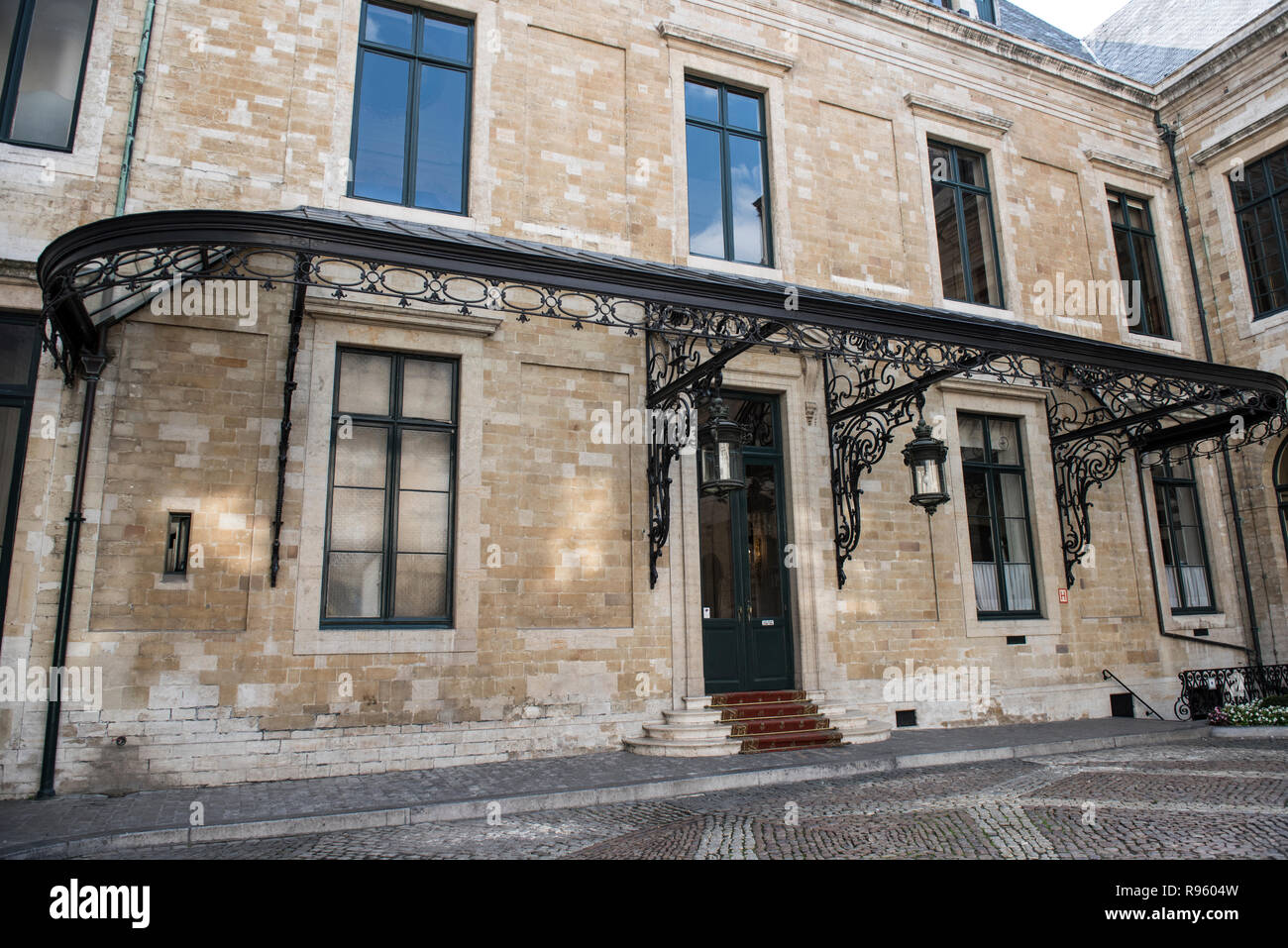Exterior of an medieval structured building in Brussels. The ...