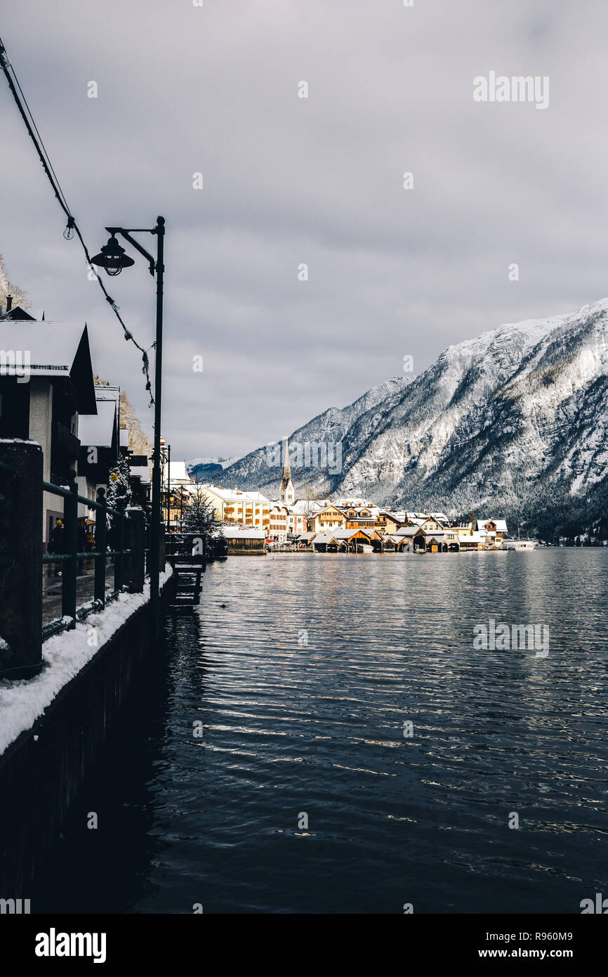 Winter Snow in Hallstatt, Austria Stock Photo - Alamy