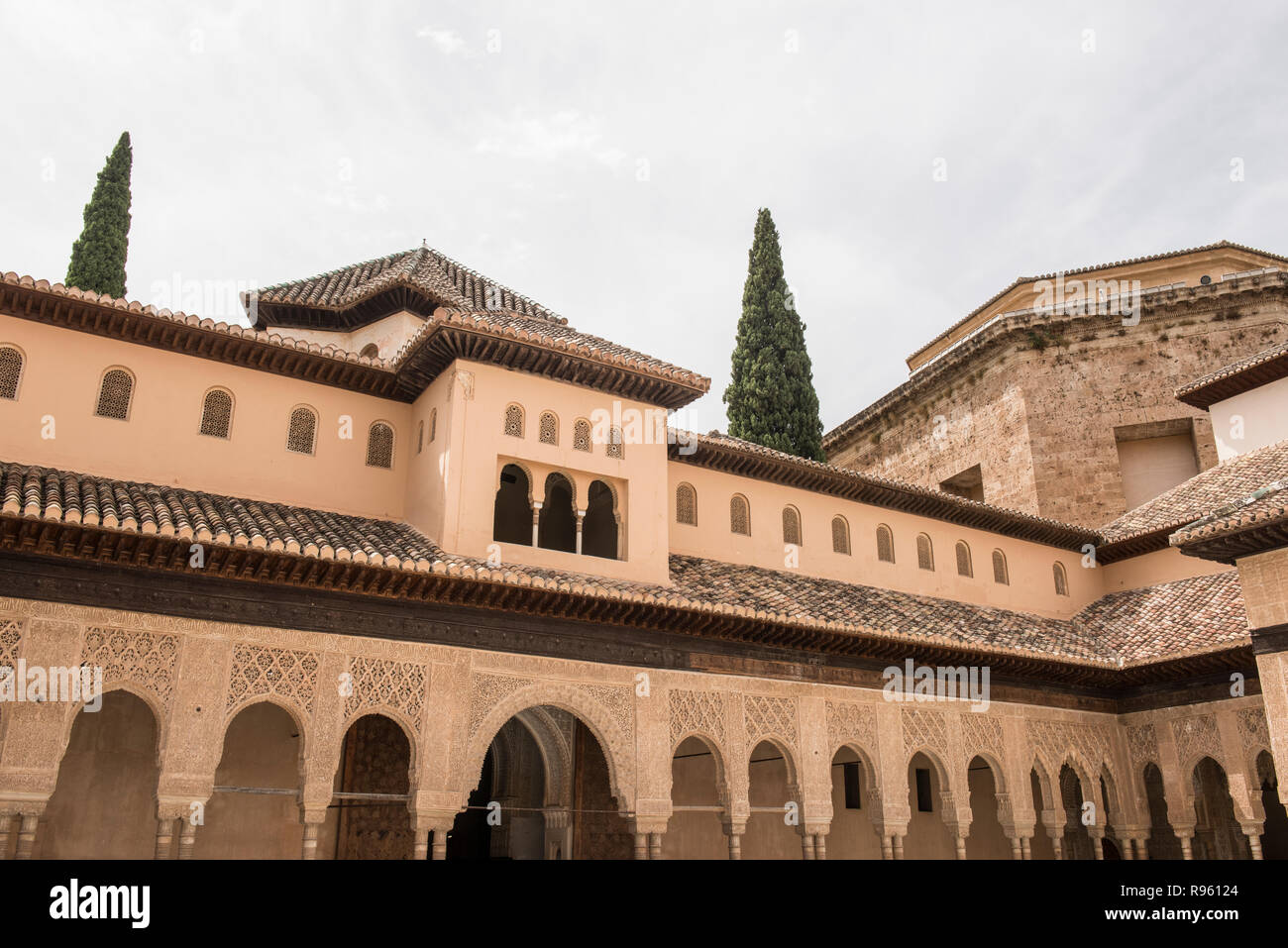 Beautiful architecture of the famous Alcazar of Seville Royal Palace ...