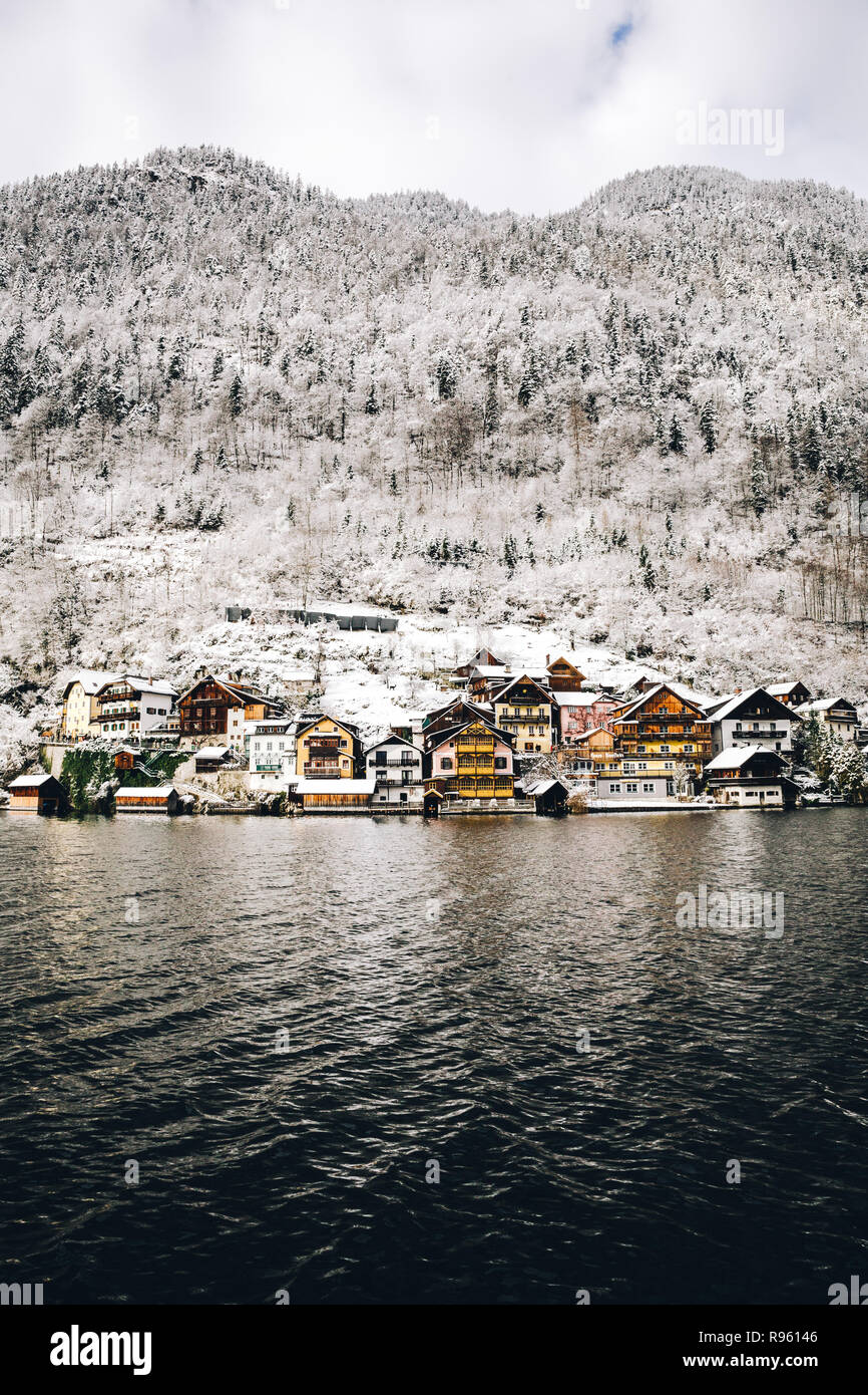 Winter Snow in Hallstatt, Austria Stock Photo - Alamy