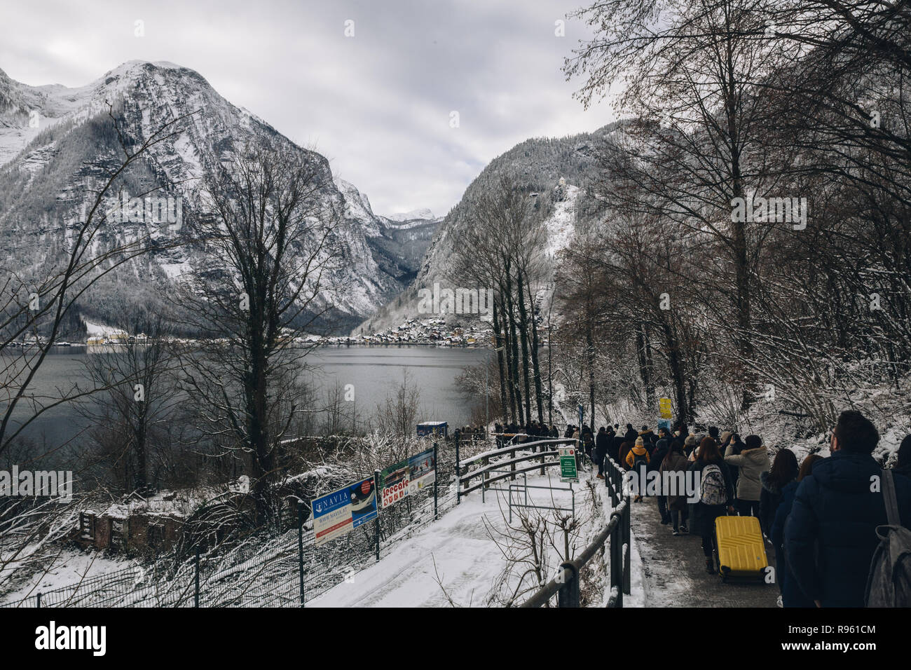 Winter Snow in Hallstatt, Austria Stock Photo - Alamy