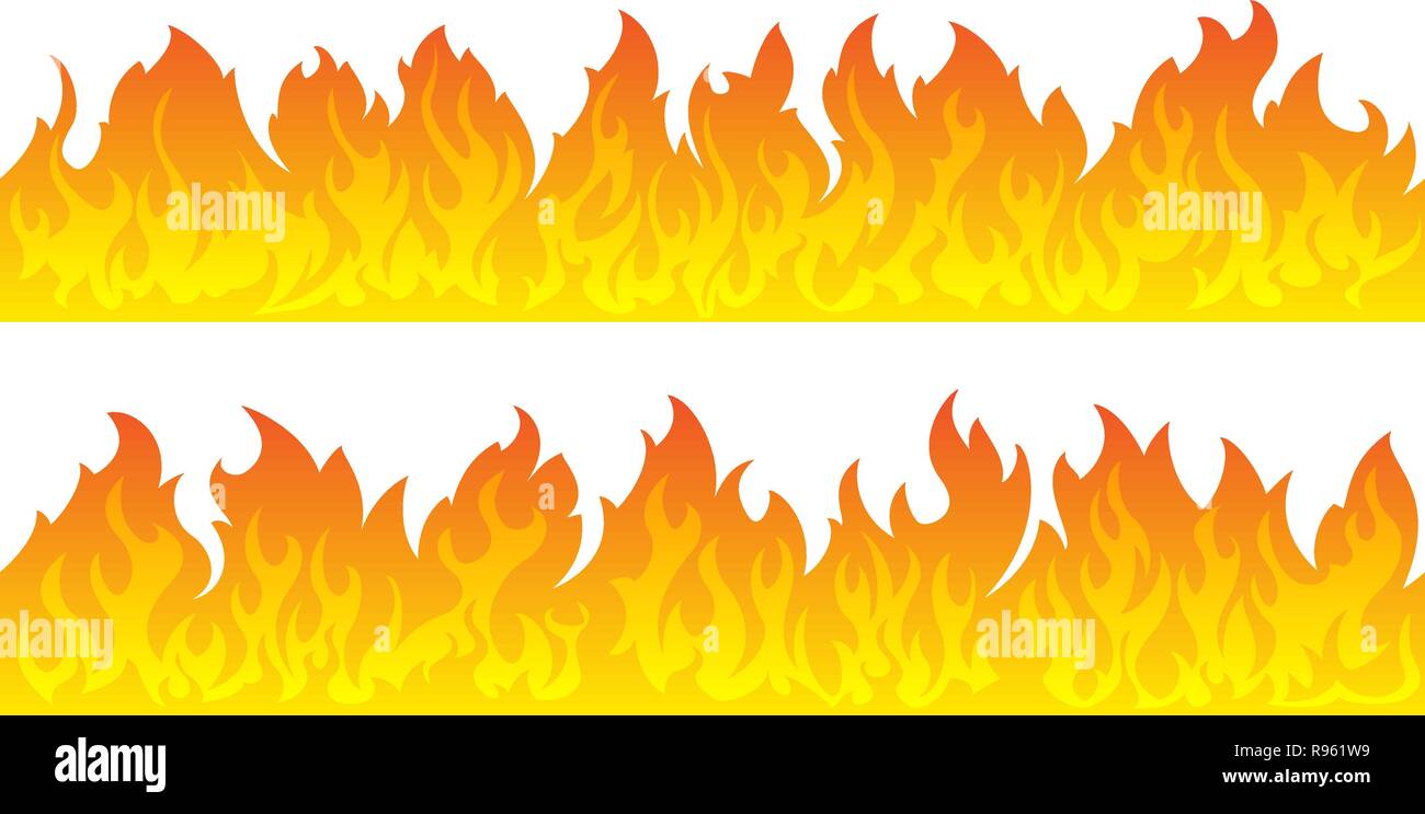 Fire flame frame borders Stock Vector Image & Art - Alamy