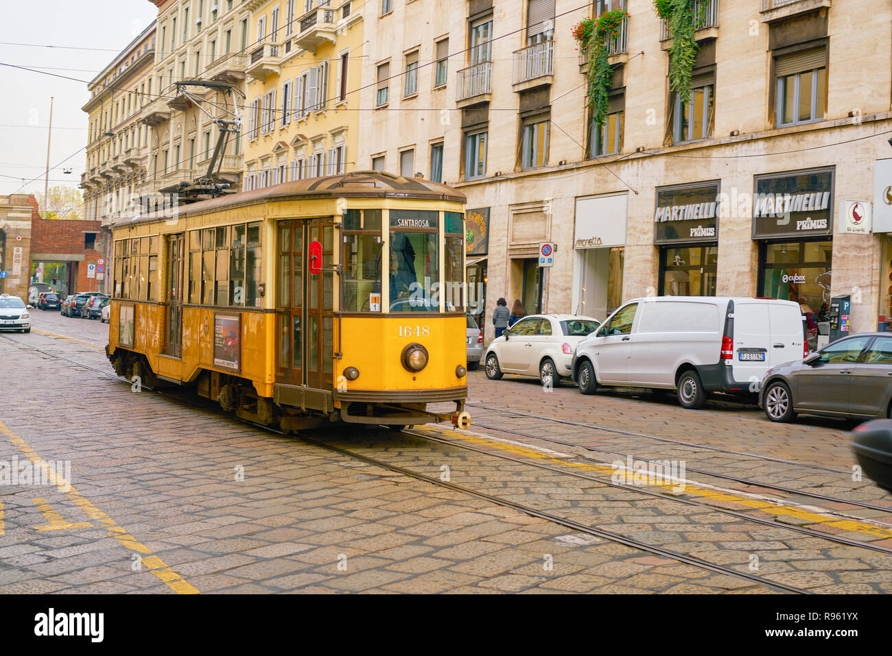 MILAN, ITALY - CIRCA NOVEMBER, 2017: tram in the city of Milan Stock ...